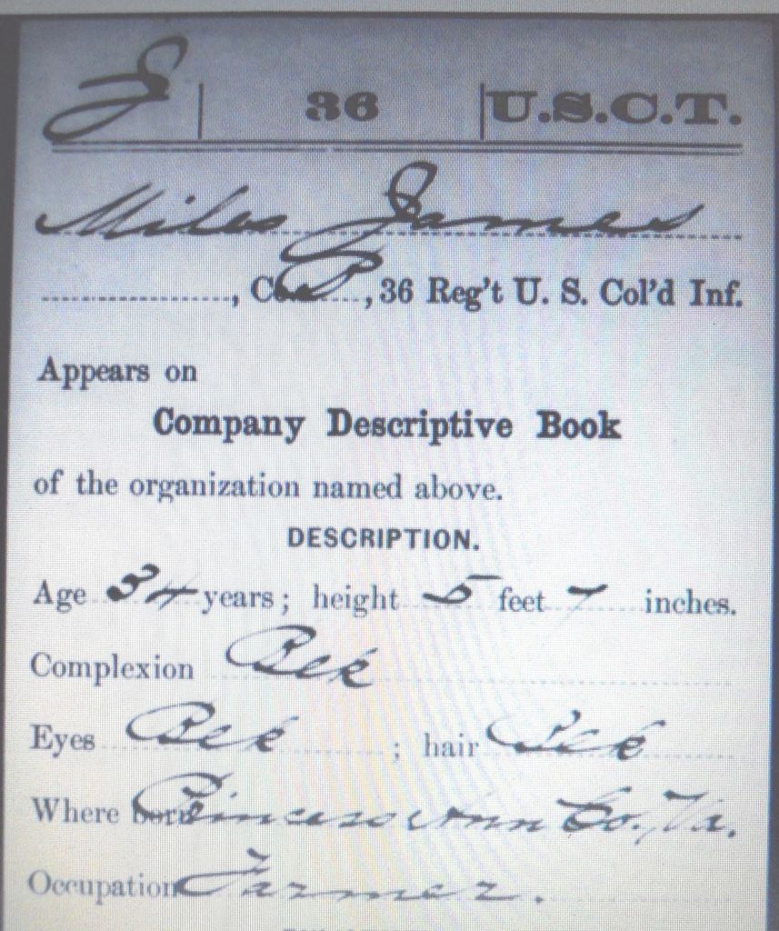 Corporal Miles James – A Superior Soldier – Battle of New Market Heights