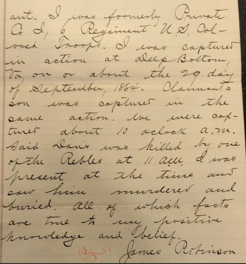 “I Saw Him Murdered:” Pvt. Benjamin Davis, Co. E, 6th United States ...